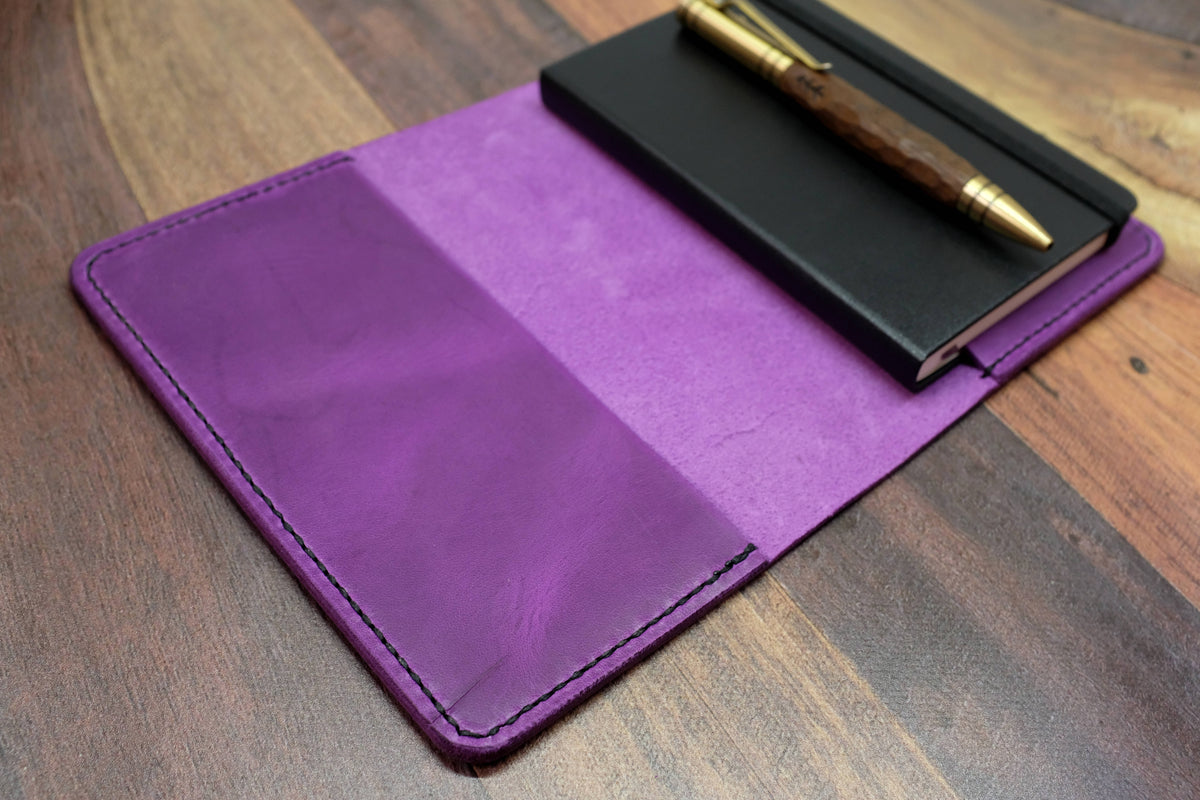 Leather Notebook Cover A6 - Purple – Hide & Home
